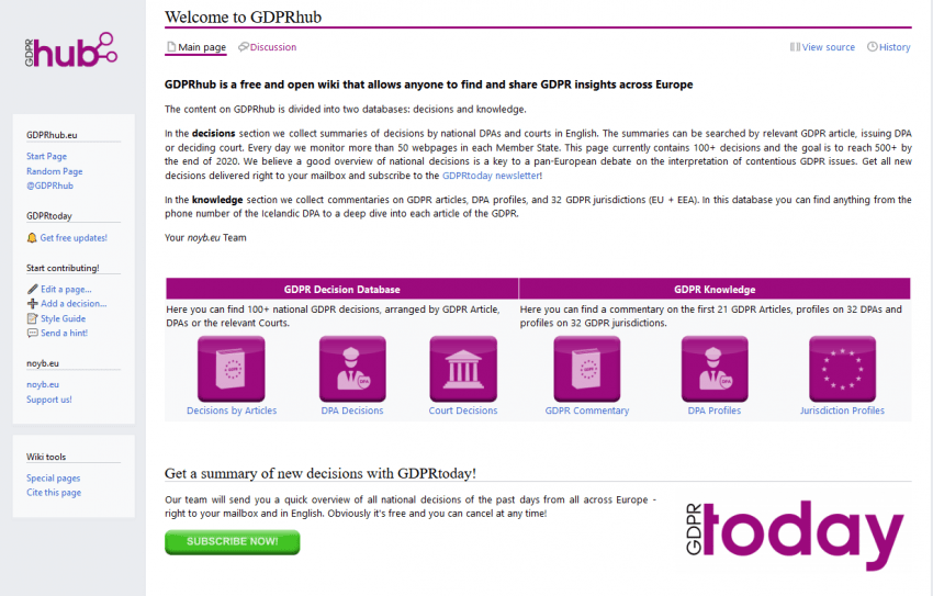 GDPRhub | noyb.eu
